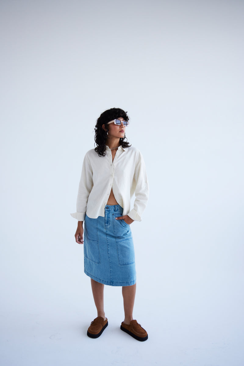 Boutique Modeco - Ichi - Chemise Sadia Cloud Dancer - 20120725 – boutique modéco